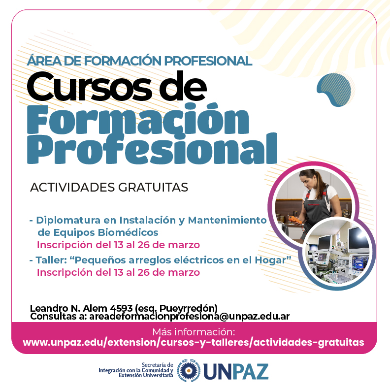 Cursos de Formación Profesional - 2023 | Universidad Nacional de José C. Paz
